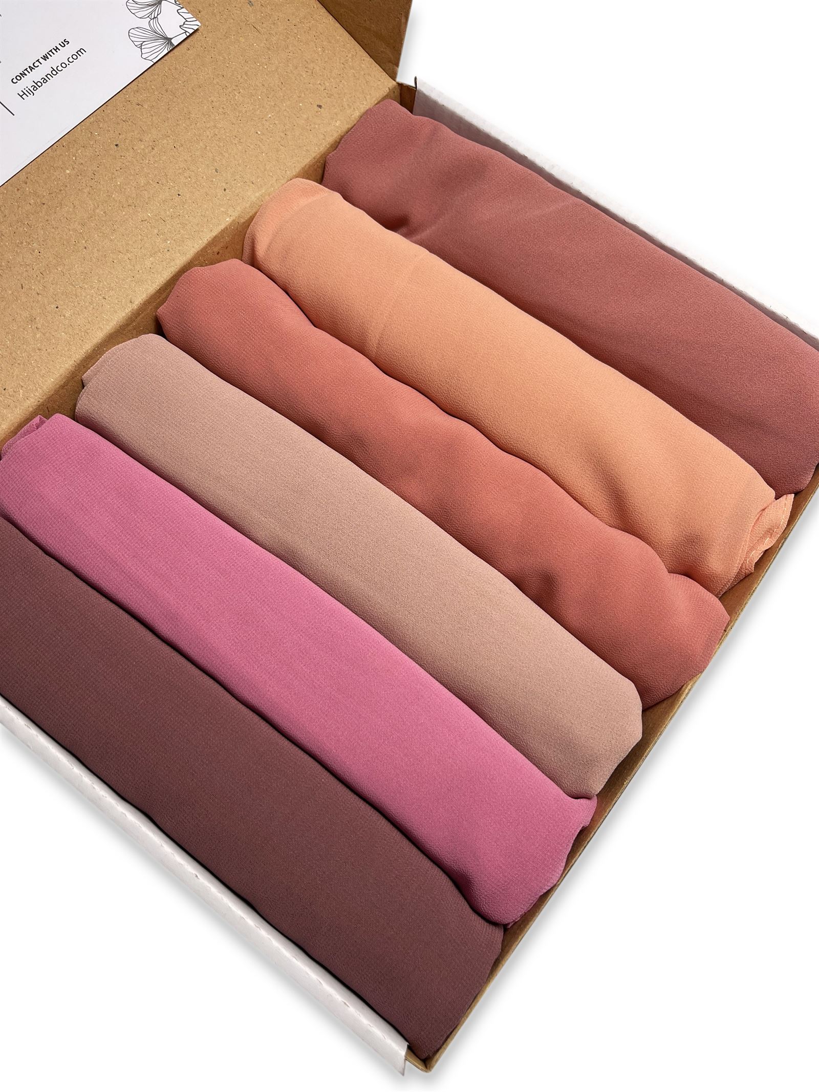 6 Georgette Hijab Box - Pink Plum – Hijab and co