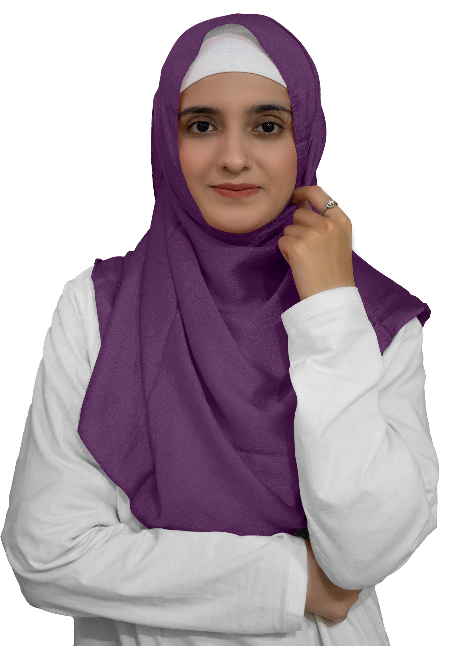 Metallic Chiffon Hijab in Dark Purple – Hijab and co