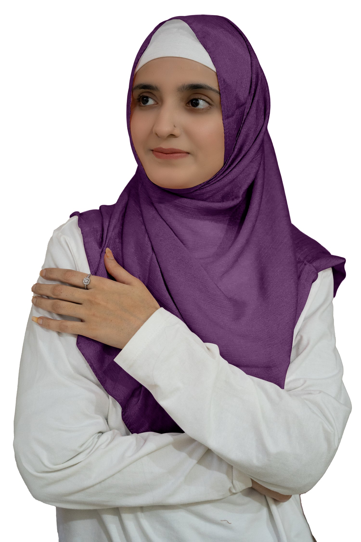 Metallic Chiffon Hijab in Dark Purple – Hijab and co