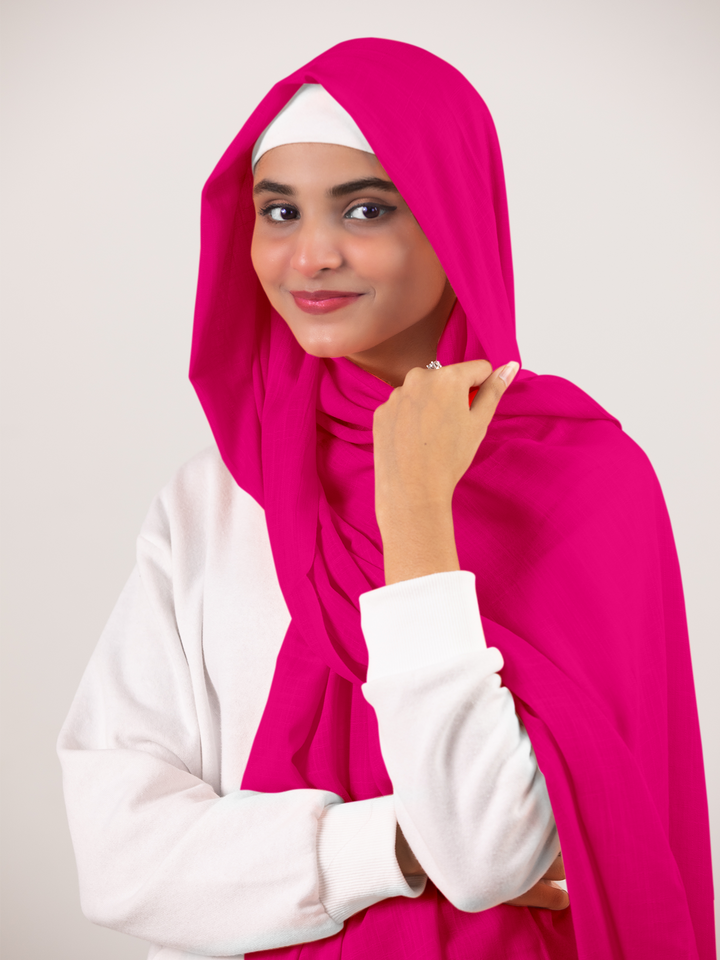 Turkish Hijab Viscose Material in Raspberry